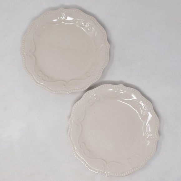 The Pioneer Woman | Dining | 2 Pioneer Woman Paige Linen White 8 Salad ...